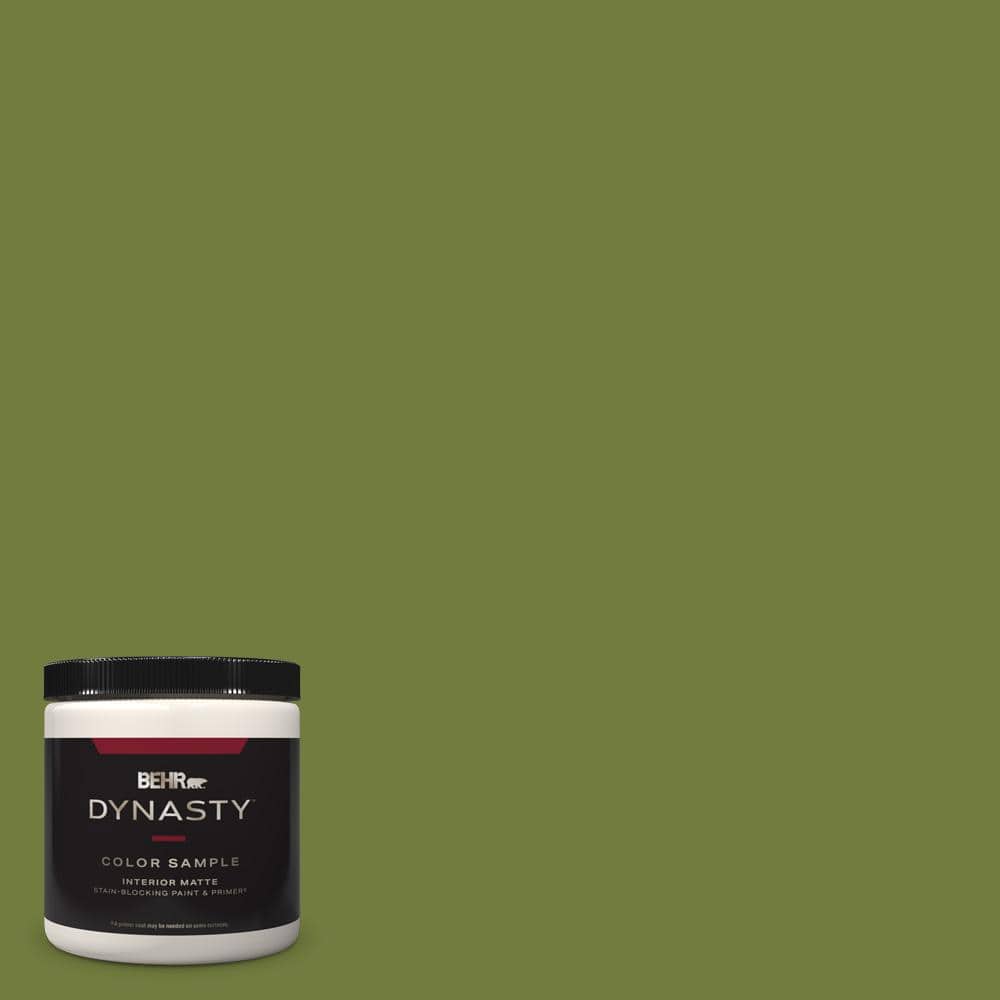 BEHR DYNASTY 8 oz. #HDC-SM16-11 Hot Dog Relish Matte Stain-Blocking ...