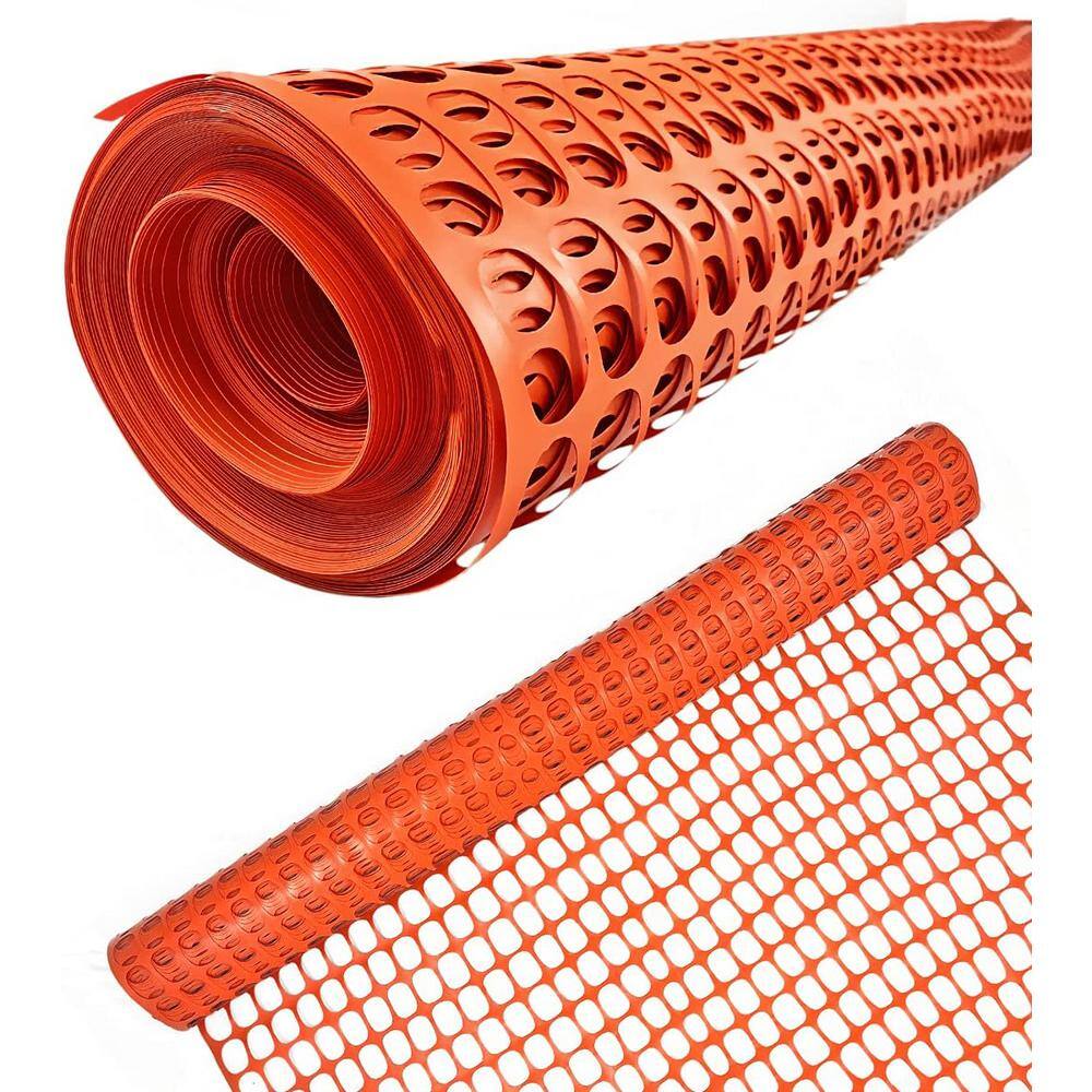 Wellco 3.3 ft. x 114.8 ft. Orange Construction Snow/Safety Barrier ...