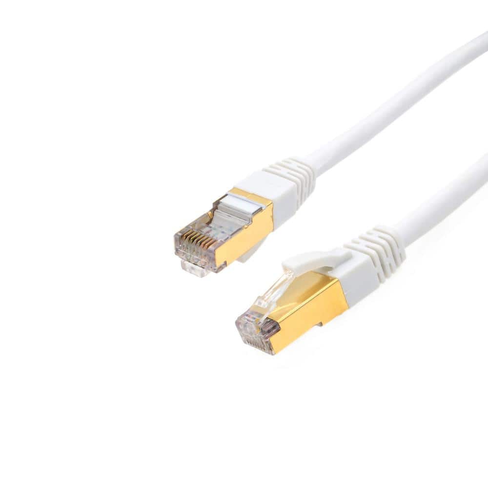TRIPLETT 100 ft. CAT 7 SF/FTP 26AWG Shielded Stranded Patch Cable ...