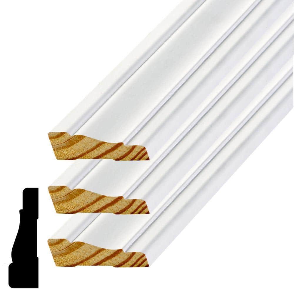 Alexandria Moulding WM 356 11/16 in. x 2-1/4 in. x 84 in. Pine Casing ...