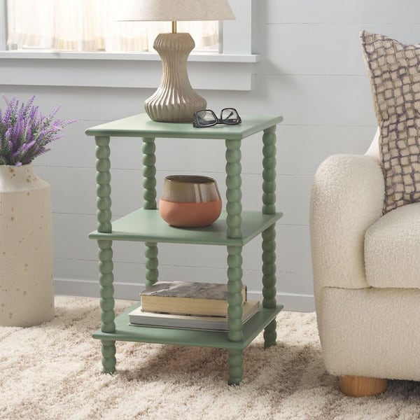 SAFAVIEH Dylin 18.9 in. Sage Wood End Table ACC5738D - The Home Depot