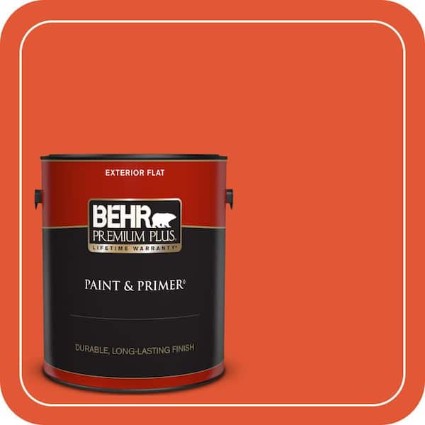 BEHR PREMIUM PLUS 1 gal. #S-G-210 Volcanic Blast Flat Exterior Paint ...