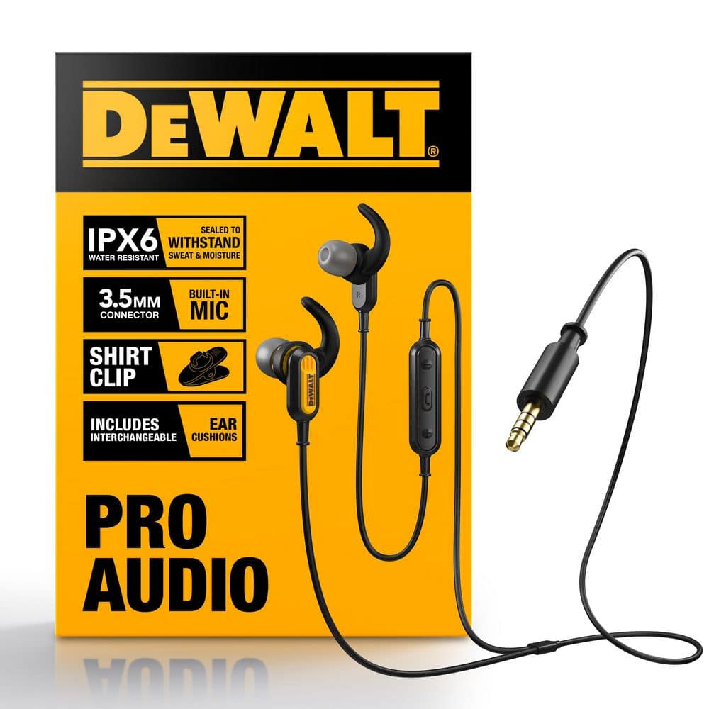 DEWALT Jobsite Earphones 190 9032 DW2 - The Home Depot