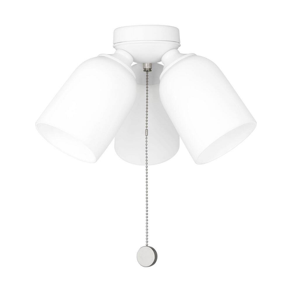 Generation Lighting Fan Emile 3-Light Matte White 3000K LED Ceiling Fan ...