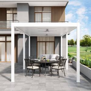 Reviews for Mondawe 10 ft. x 12 ft. Dark Gray Aluminum Patio Pergola ...