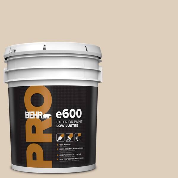 BEHR PRO 5 gal. #MQ3-11 Dainty Lace Low Luster Exterior Paint PR62005 ...