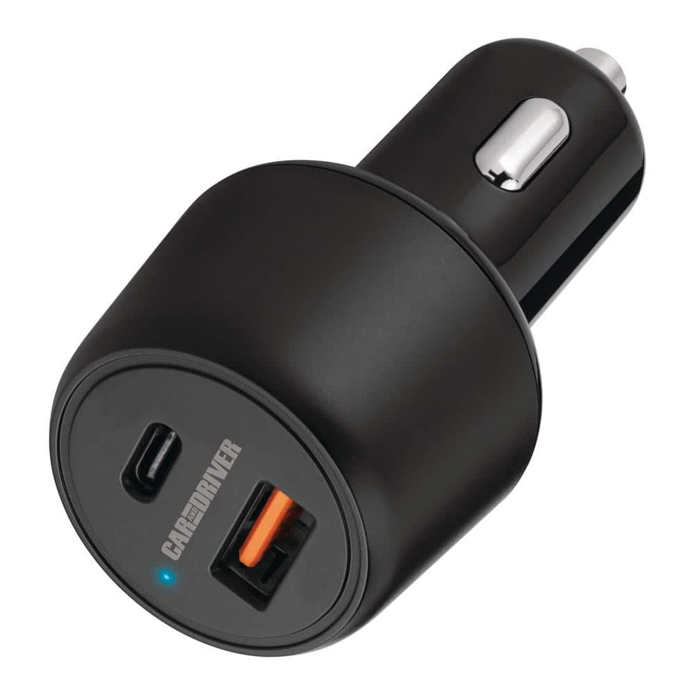 Car and Driver 48W QC & PD Car Charger CAD-3175BK - The Home Depot