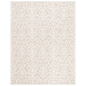 SAFAVIEH Martha Stewart Whetstone Gray 9 ft. x 12 ft. Floral Area Rug ...