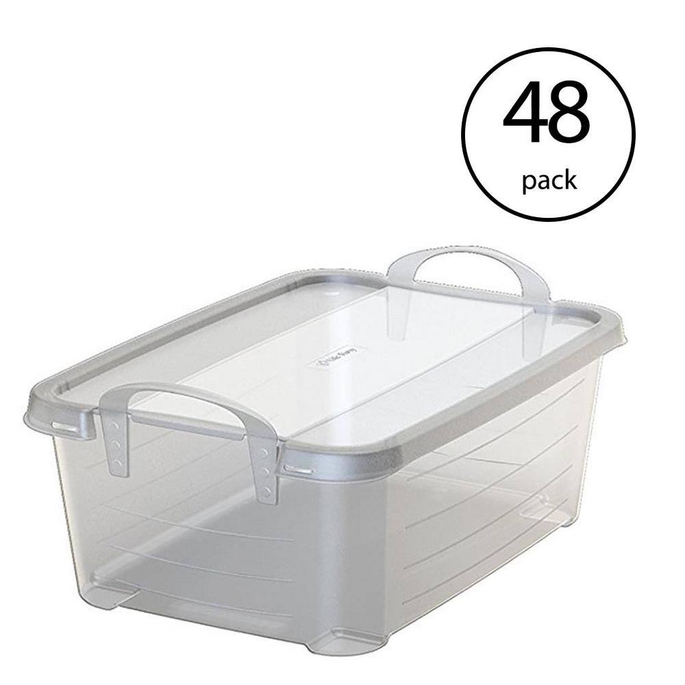 Life Story 14 Qt. Clear Stackable Organization Storage Box Container ...