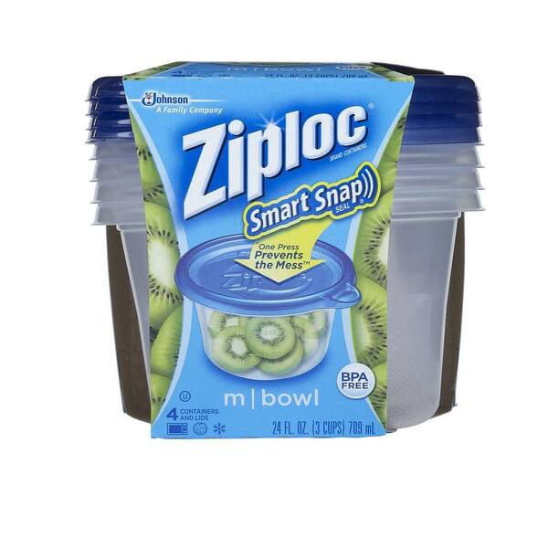 Ziploc Medium Bowl Zip Lock Container 030879 - The Home Depot