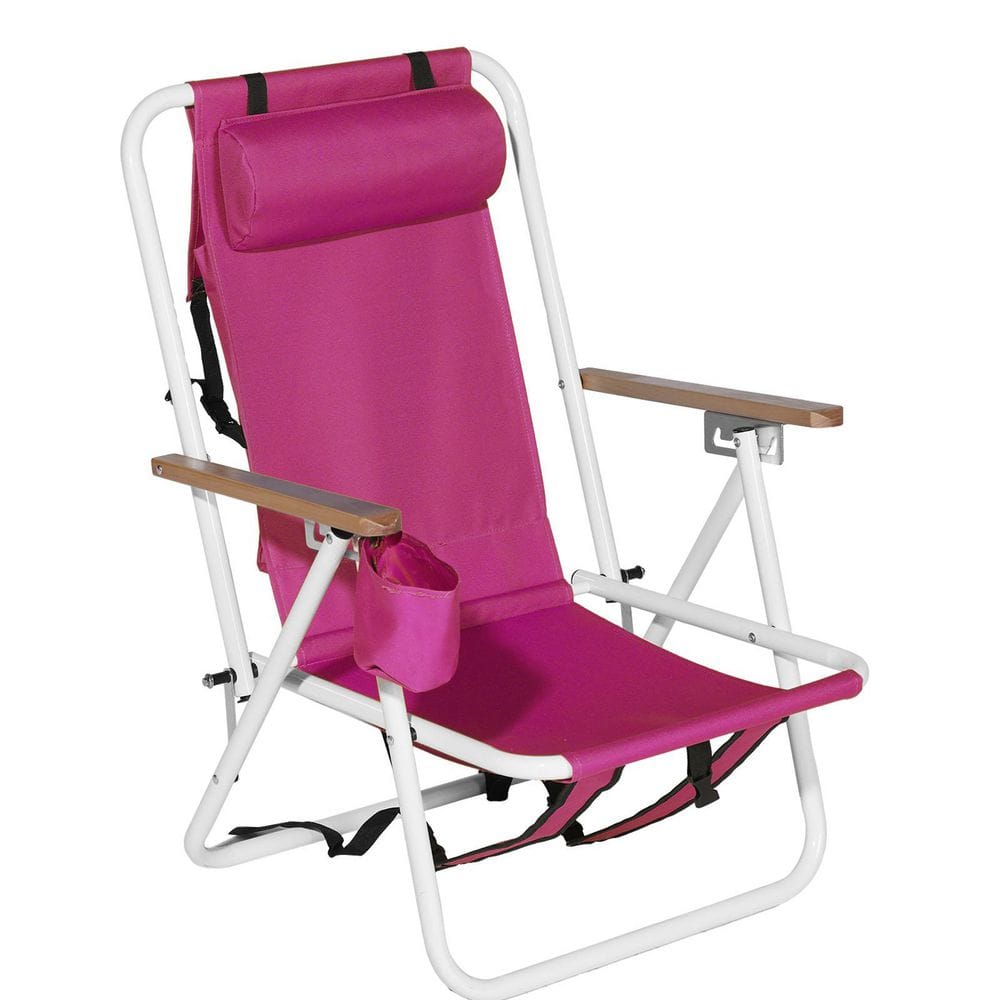 Dttra Folding Backpack Beach Chair, 30 x 23 x 25 in. Portable Aluminum ...