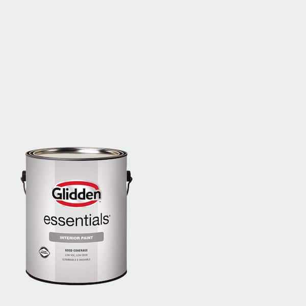 Glidden Essentials 1 gal. PPG1041-1 Moonlit Snow Flat Interior Paint ...