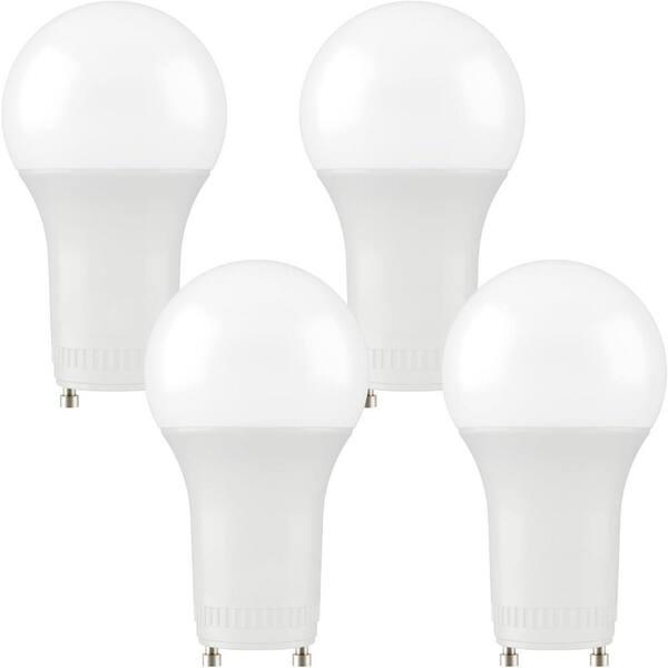 Viribright 60-Watt Equivalent A19 Non-Dimmable GU24 LED Light Bulb, Daylight 6500K (4-Pack) A19 ...