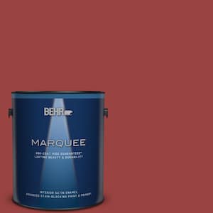 BEHR ULTRA 1 gal. #MQ1-10 Red My Mind Satin Enamel Exterior Paint ...