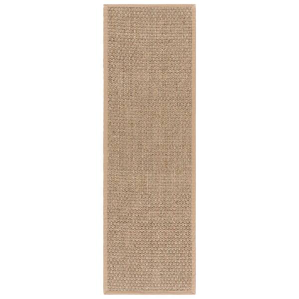 SAFAVIEH Natural Fiber Natural/Beige3 ft. x 6 ft. Border Woven Runner ...
