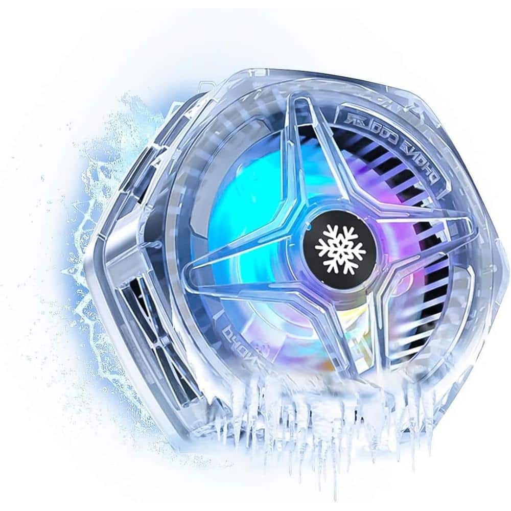 Vrbgify Phone Cooler for Gaming Streaming Radiator Cooling Fan with LED ...