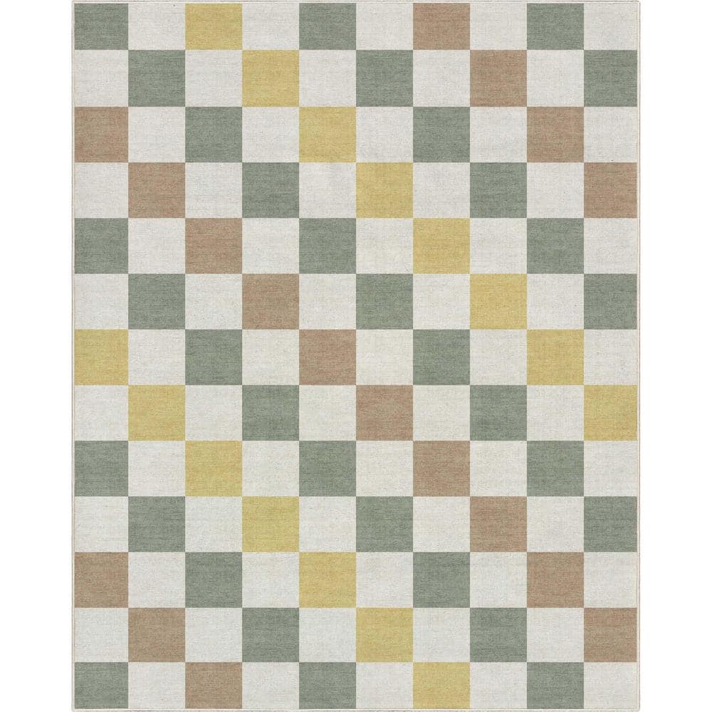 Well Woven Multi 5 ft. x 7 ft. Flat-Weave Apollo Square Modern ...