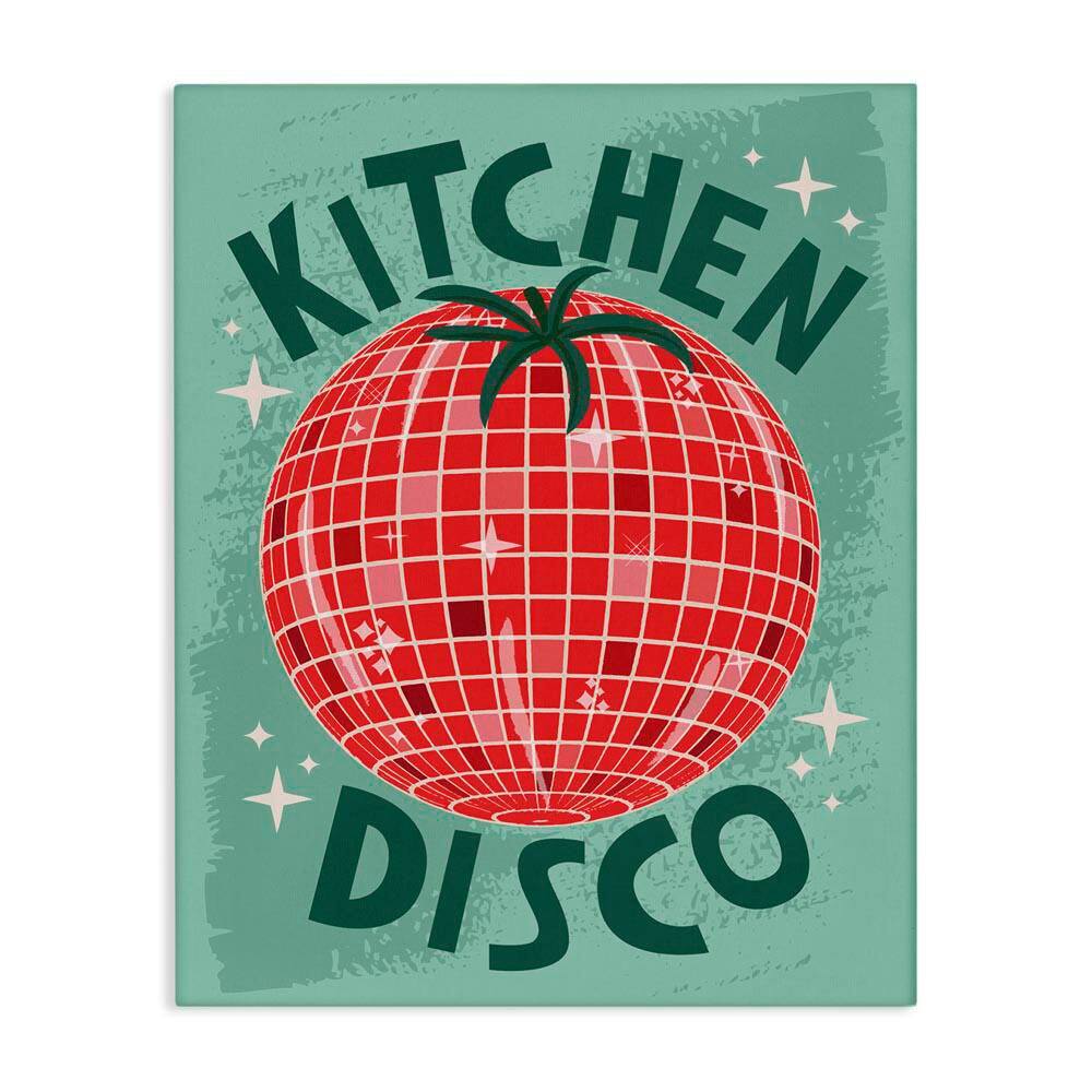 Stupell Industries Kitchen Disco Tomato by Lisa Perry Whitebutton ...