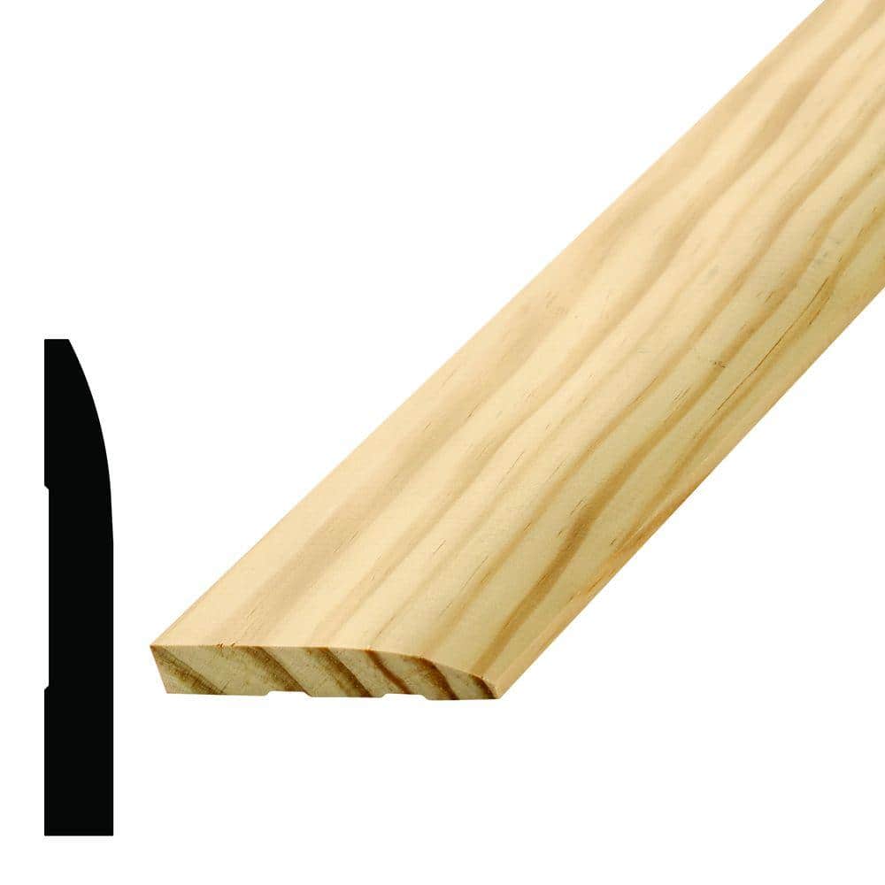 Alexandria Moulding LWM 724 7/16 in. x 2-3/4 in. Pine Wood Baseboard ...