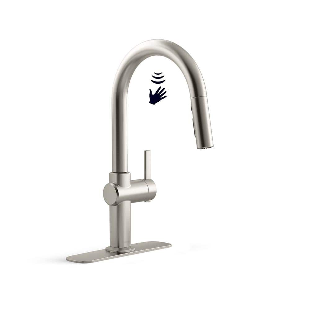 KOHLER Clarus Touchless Single Handle Pull Down Sprayer Kitchen Faucet ...