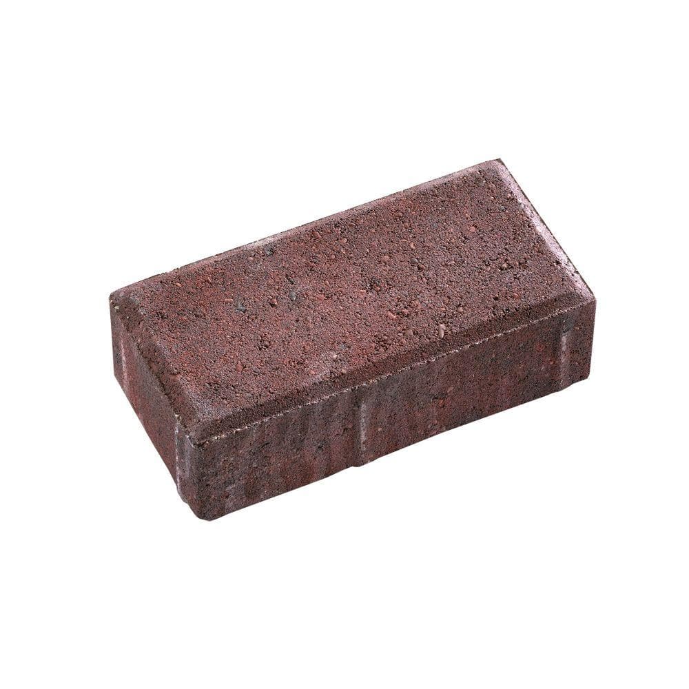 Oldcastle 3-7/8 in. x 7-7/8 in. Red/Charcoal Holland Concrete Paver ...