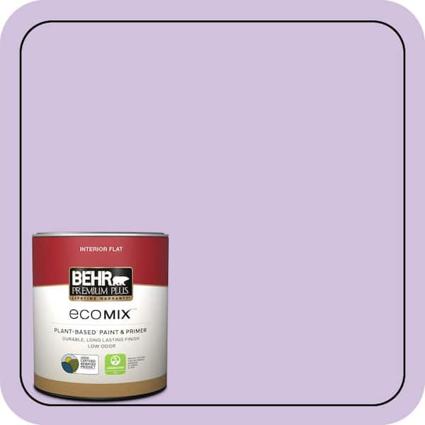 BEHR PREMIUM PLUS 1 qt. #650A-3 Fresh Heather Flat EcoMix Plant-Based ...