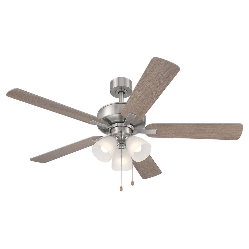 52 Innovationtm Brushed Nickel Led Ceiling Fan Style 8k437 | Shelly ...