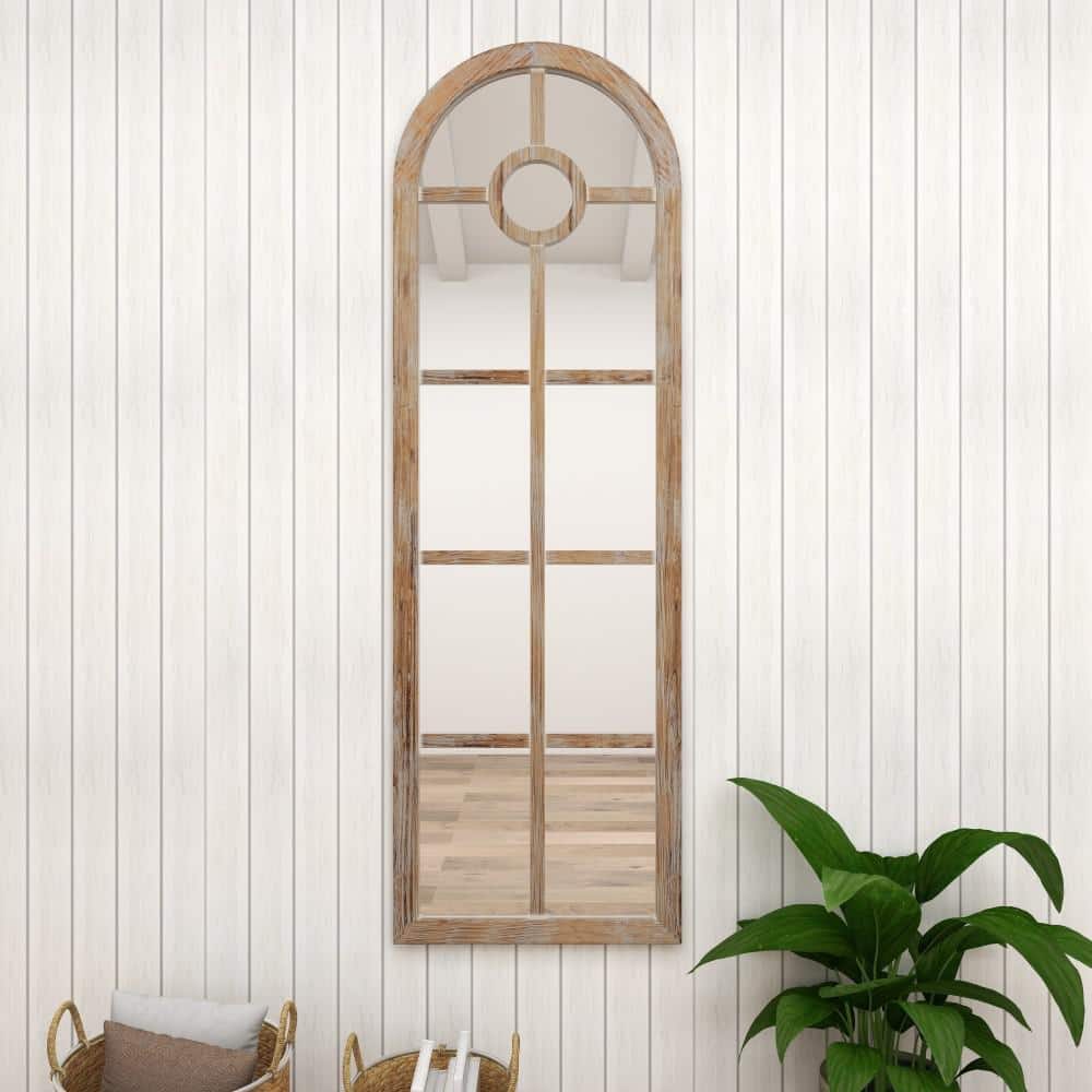Reviews for Litton Lane 72 in. x 23 in. Window Pane Inspired Arched ...
