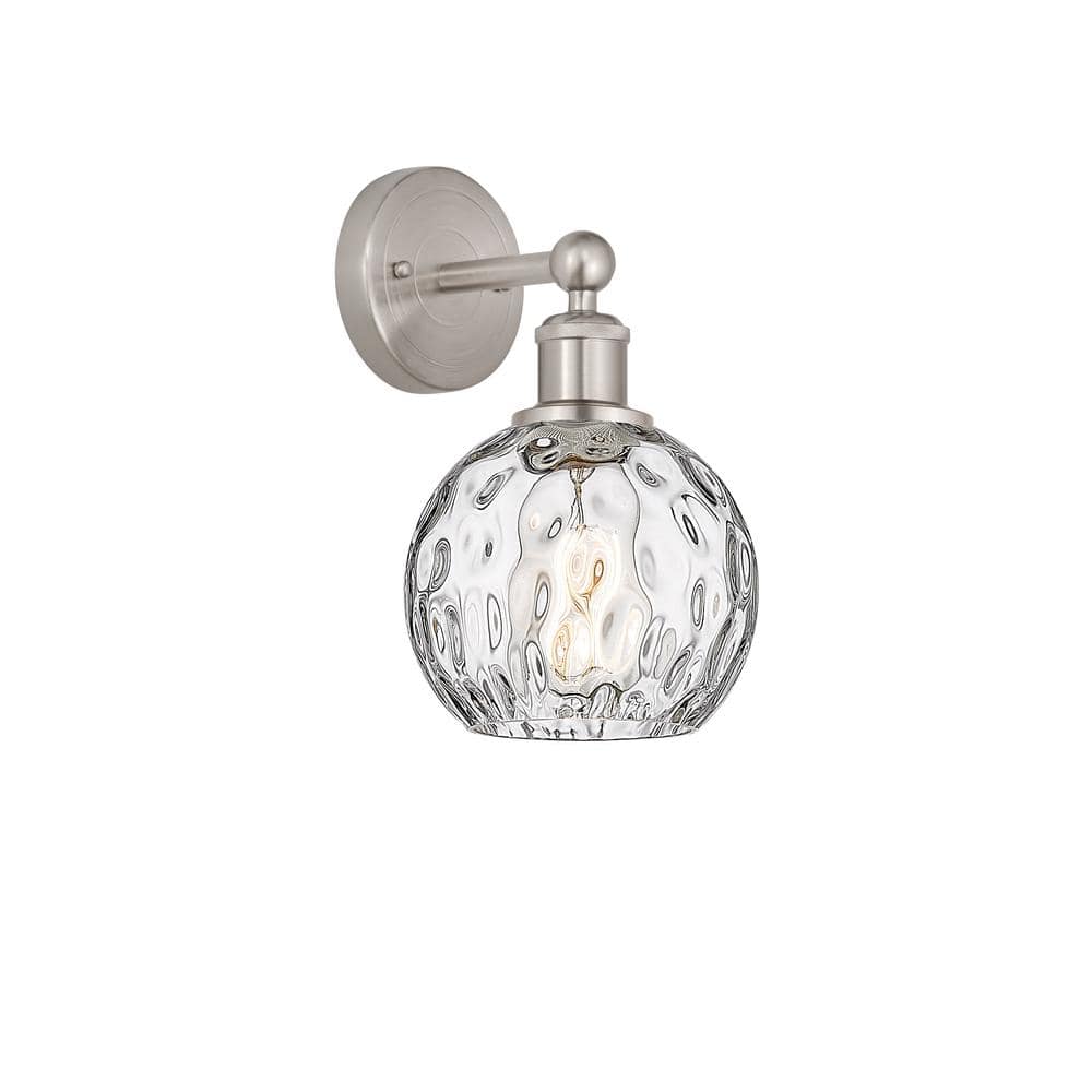 Innovations Athens Water Glass 1-Light Brushed Satin Nickel, Clear ...