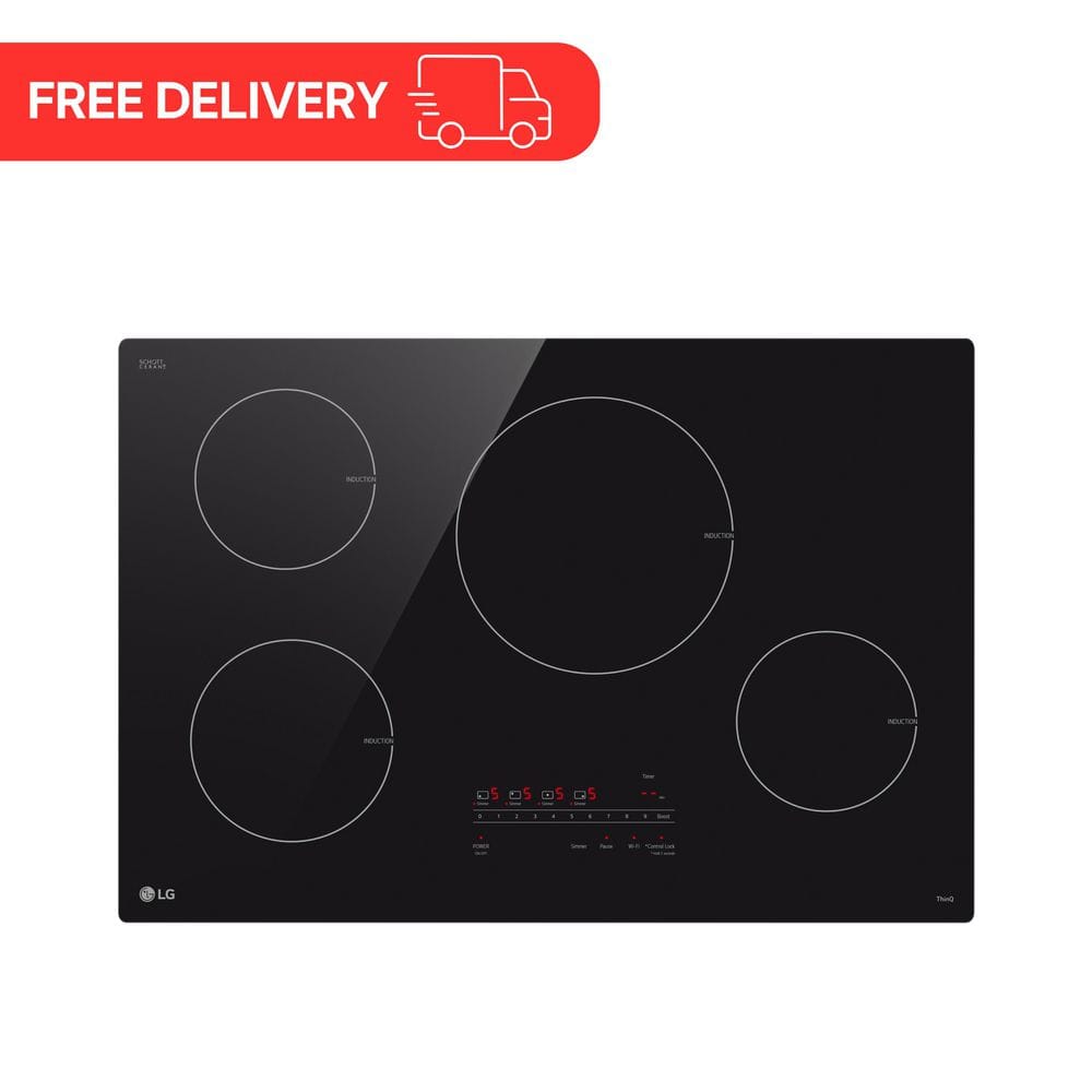 LG 30 in. 4 Burner Element Induction Cooktop in Black with Power ...