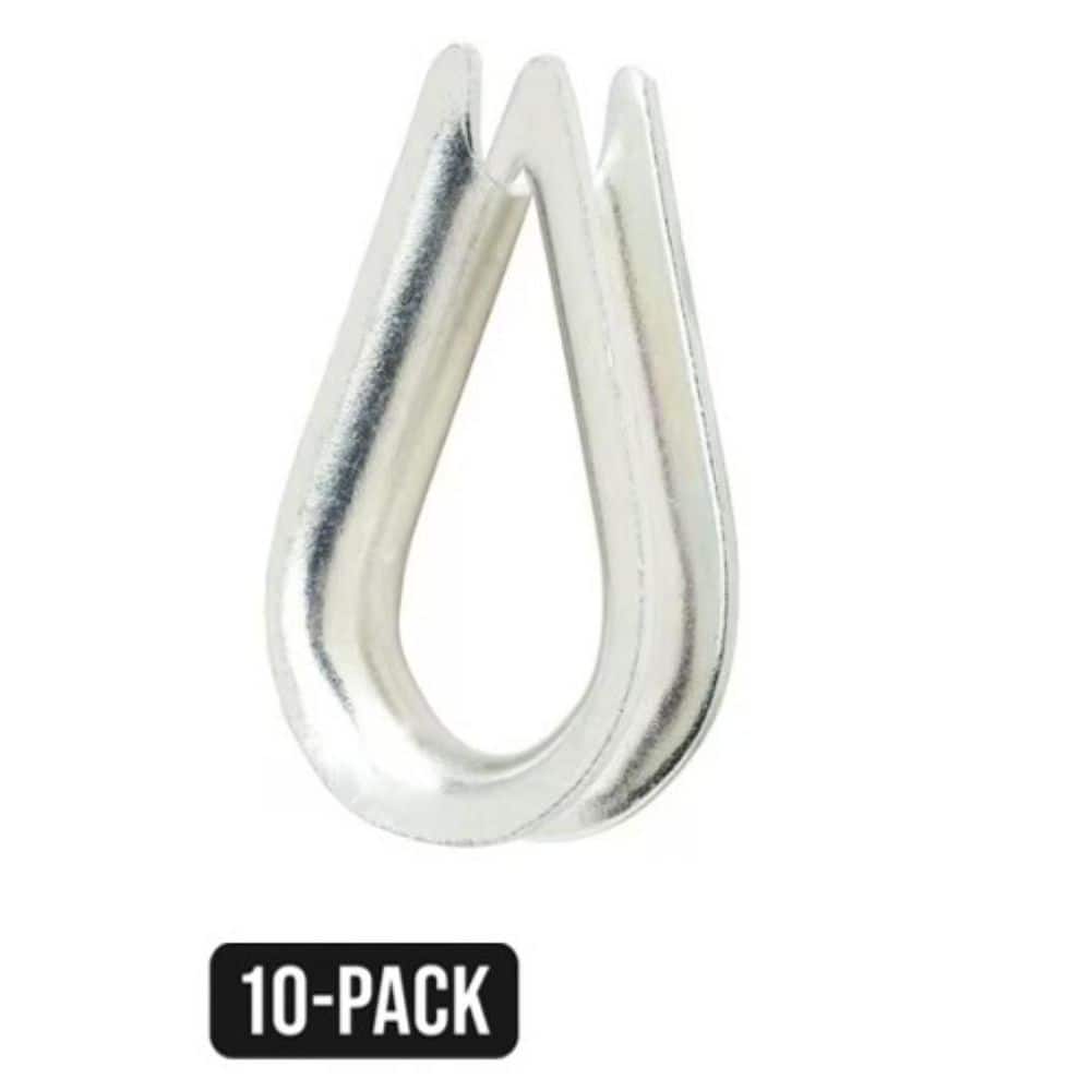 Reviews for Everbilt 1/8 in. Zinc-Plated Steel Wire Rope Thimble (10 ...