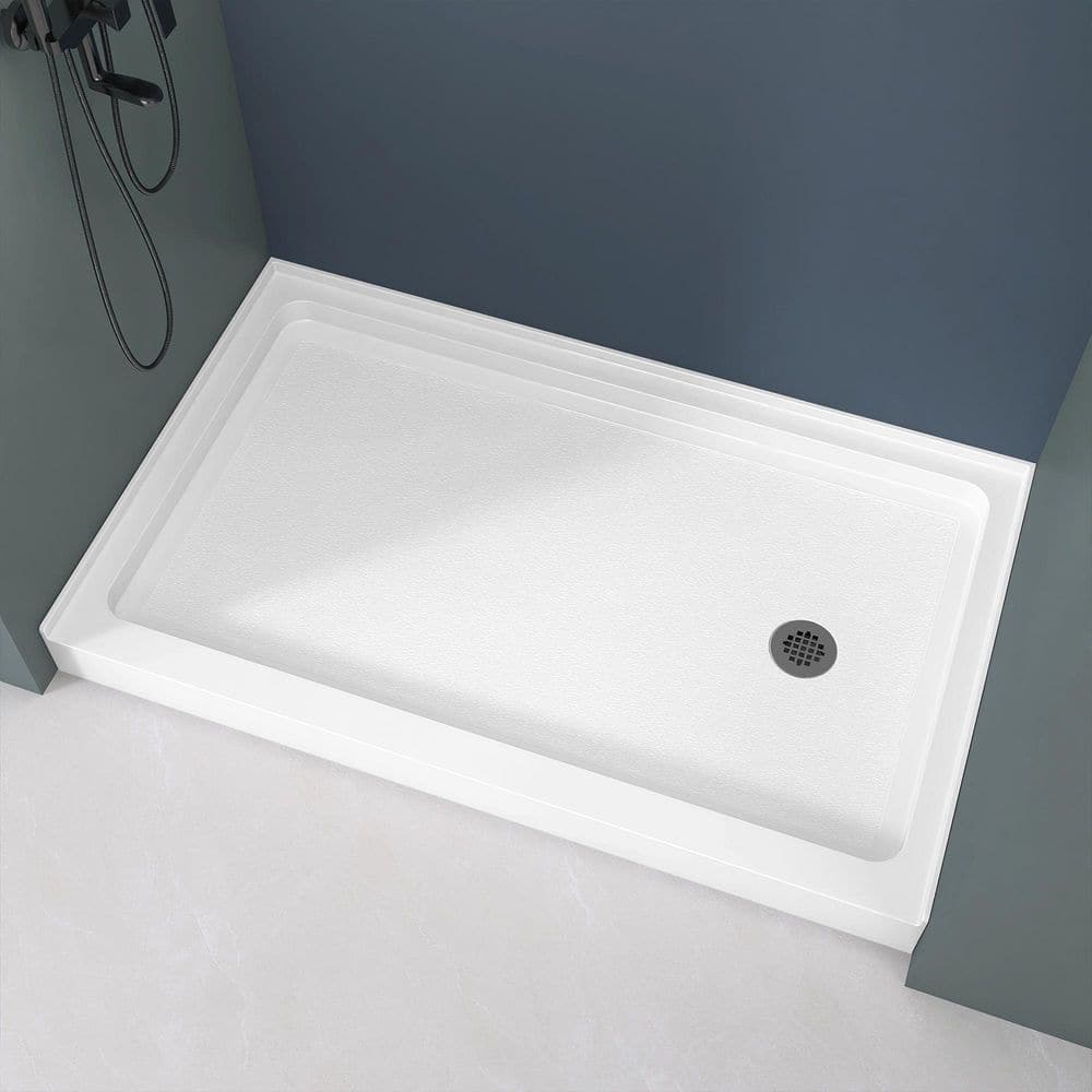 Zeafive Nsip 60 in. L x 36 in. W Rectangular Non-Slip Alcove Single ...