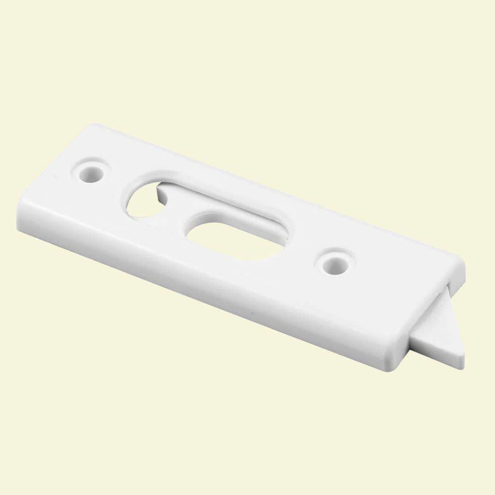 Prime-Line Tilt Latch, spring-loaded, White, Plastic, 2-1/16 in. Hole ...