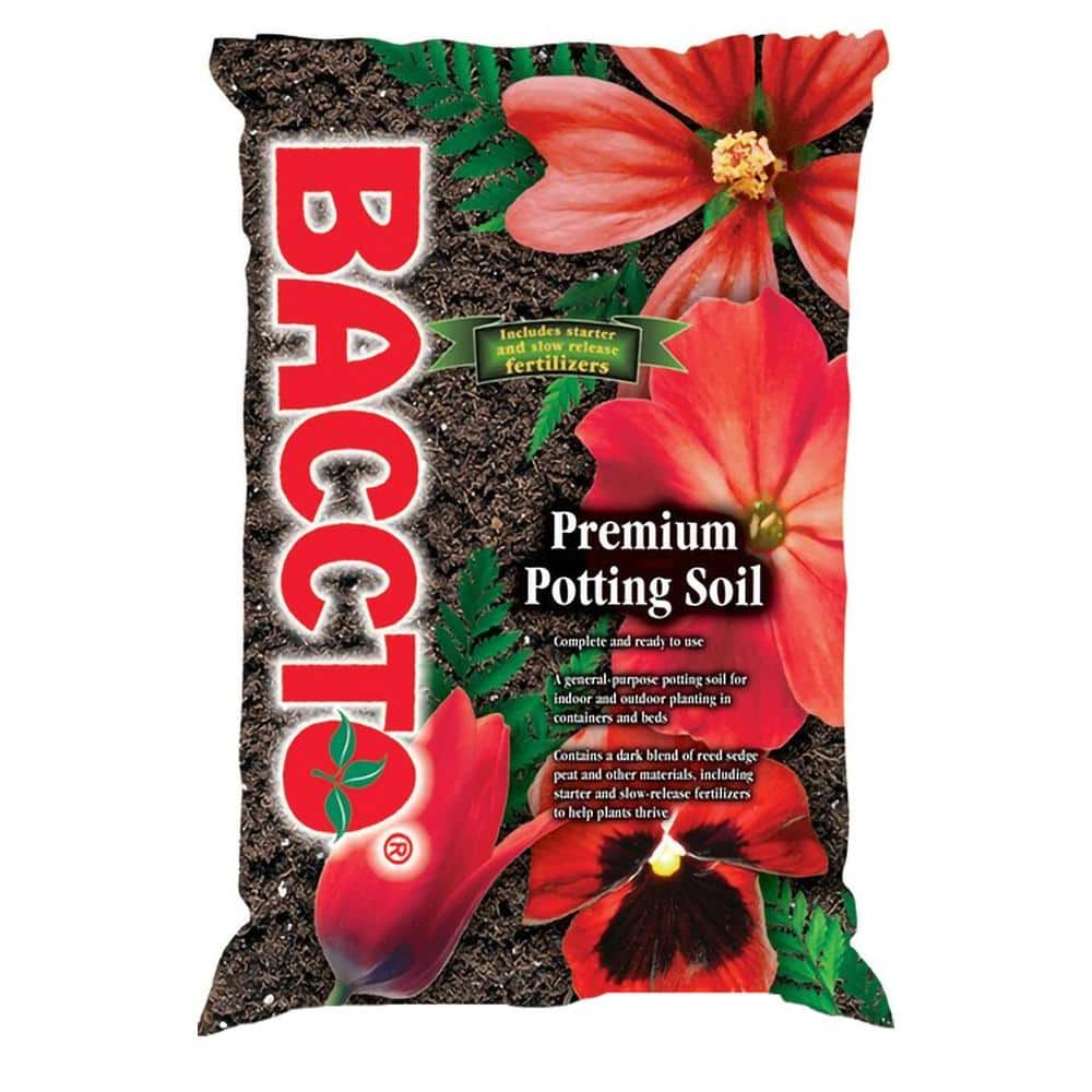 BACCTO 25 lbs. General All Purpose Premium Potting Soil with Perlite ...