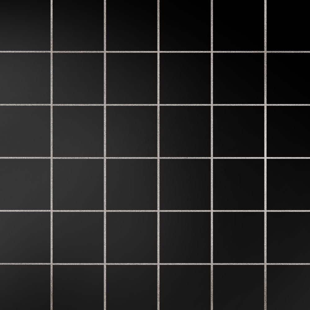 Merola Tile Monocolor Taco Nero 3 in. x 3 in. Ceramic Floor and Wall ...