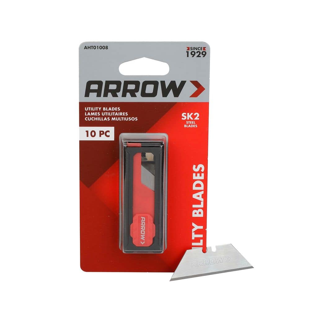 Arrow Fastener Utility Blades 10-Pack (Normal SK2) AHT01008 - The Home ...