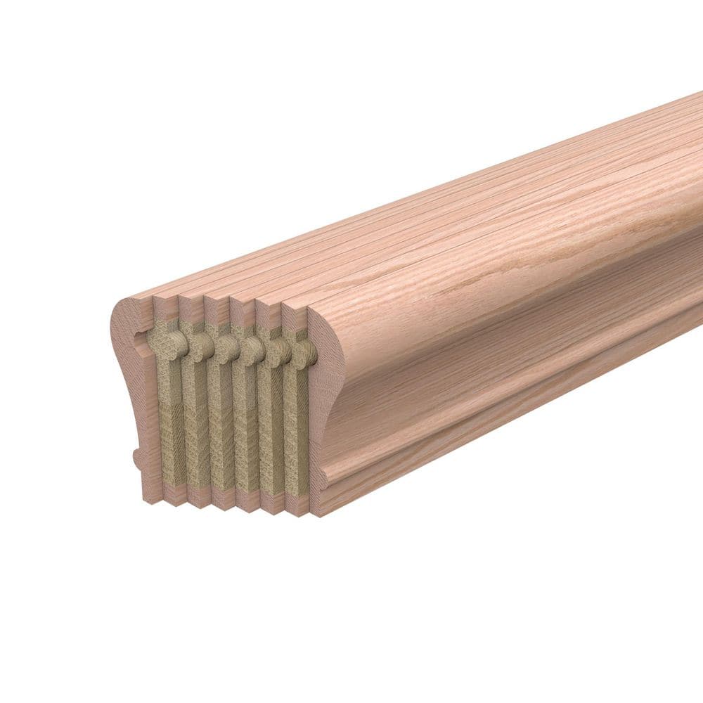 EVERMARK Stair Parts 6010 16 ft. Unfinished Red Oak Bending Handrail ...