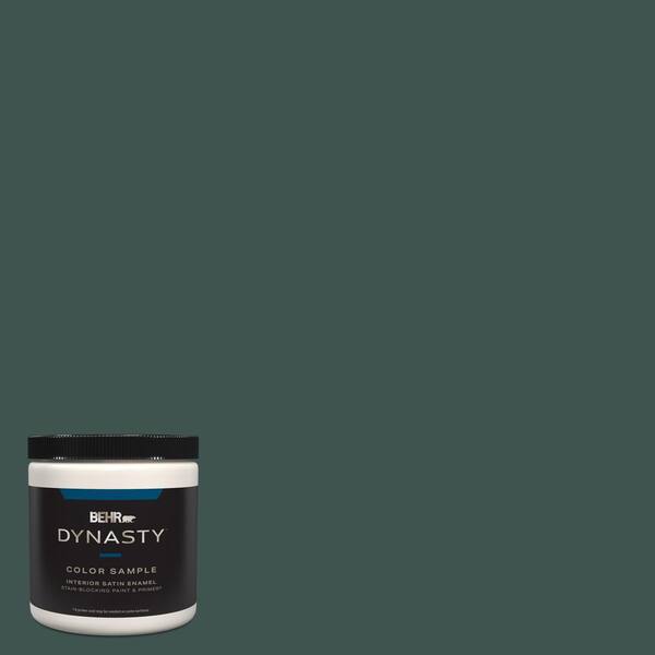 BEHR DYNASTY 8 oz. #480F-7 Sycamore Tree Satin Enamel Stain-Blocking ...