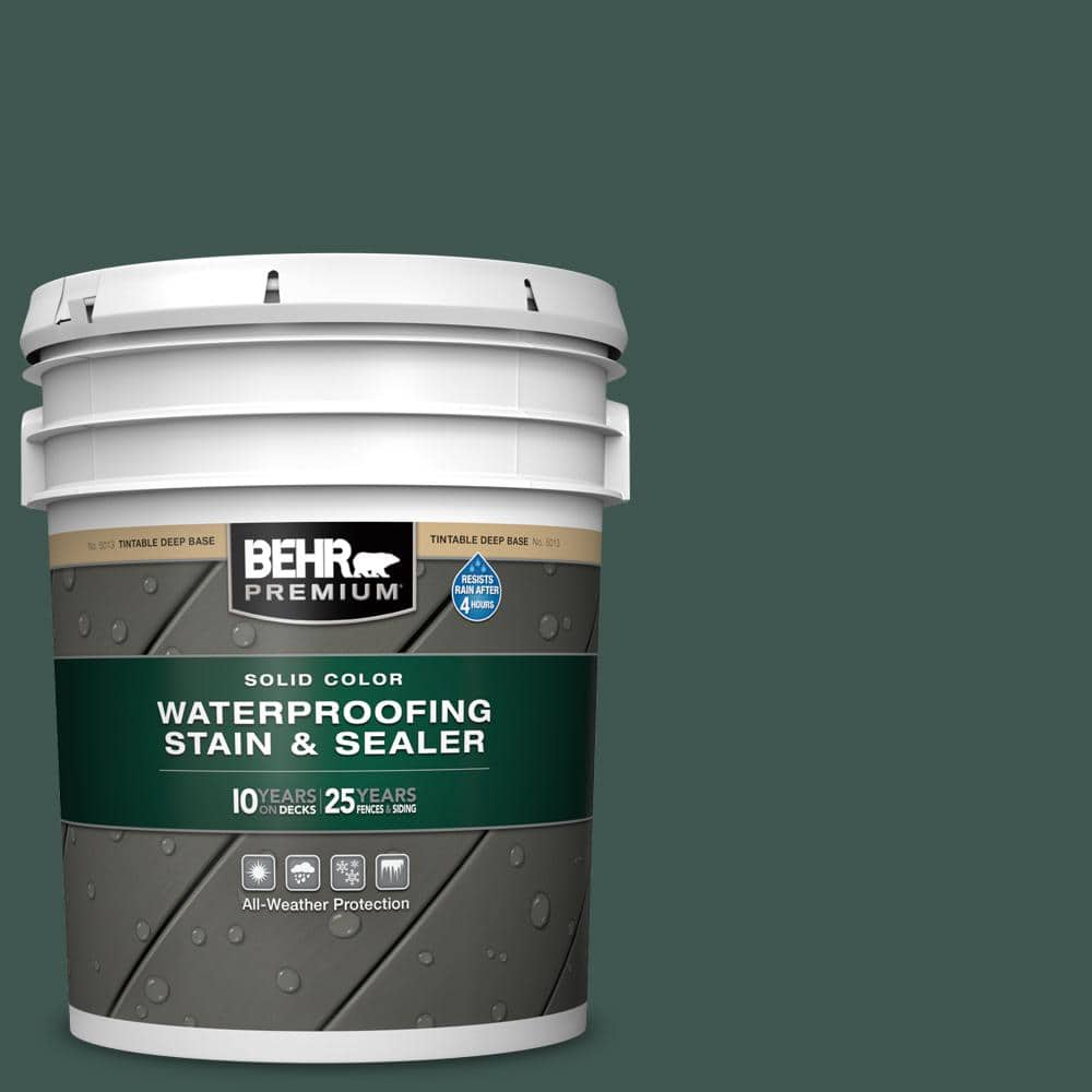 BEHR PREMIUM 5 gal. #HDC-CL-21A Dark Everglade Solid Color ...