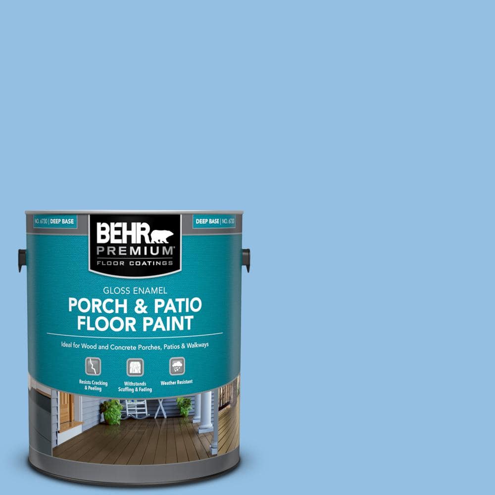 BEHR PREMIUM 1 gal. #P520-3 Toile Blue Gloss Enamel Interior/Exterior ...