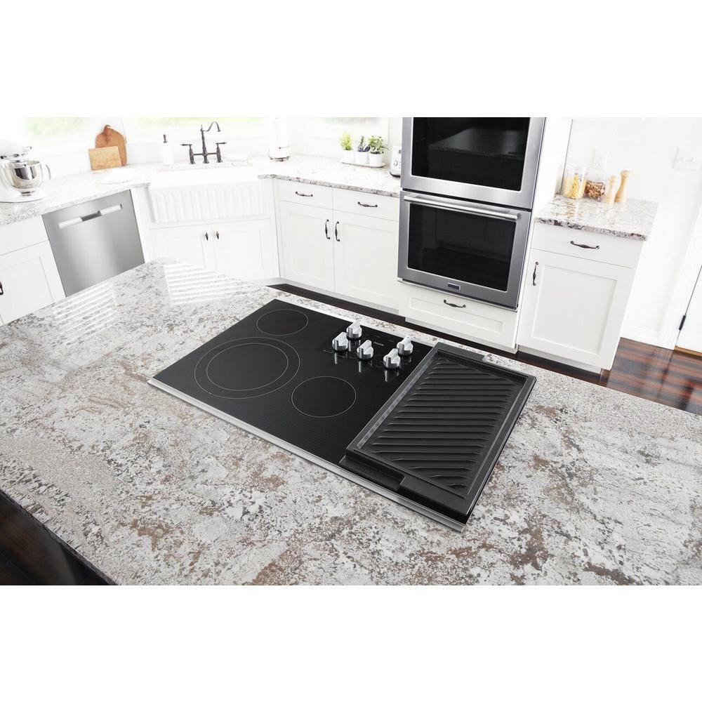 Buy 36 in. Radiant Electric Cooktop in Stainless Steel with 5 Elements ...