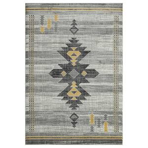 Abani Porto Beige 7 ft. 9 in. x 10 ft. 2 in. Abstract Polypropylene ...