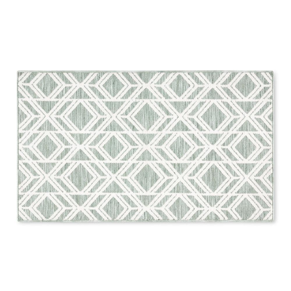 TOWN & COUNTRY LIVING Everyday Walker Modern Diamond Sage Green 24 in ...