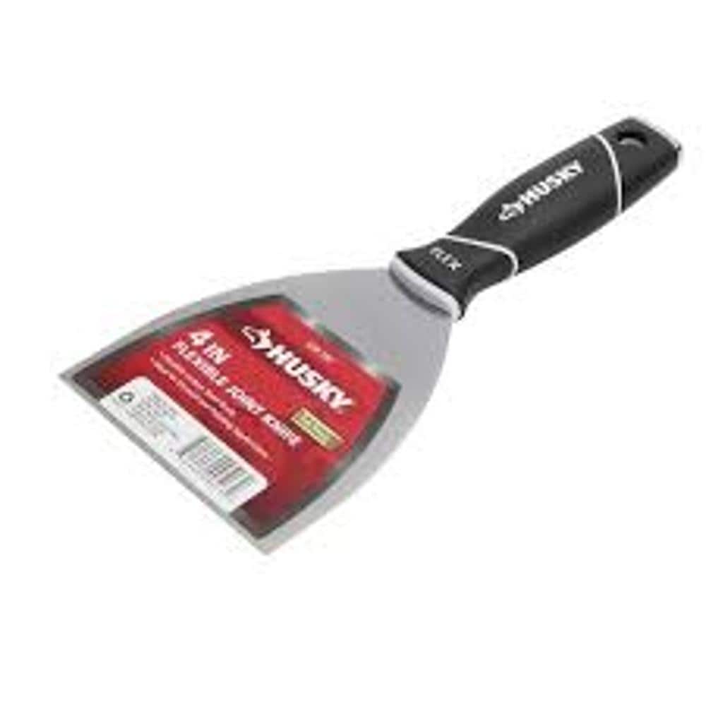 Husky 4 in. Stainless Steel Hammer-End Joint Knife with Soft Grip ...