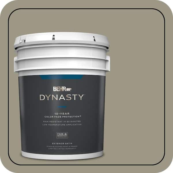 BEHR DYNASTY 5 gal. #PPU8-20 Dusty Olive Satin Enamel Exterior Stain ...
