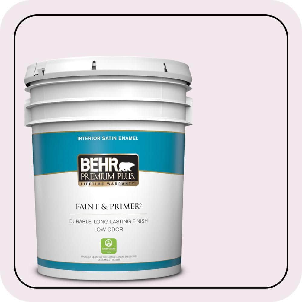BEHR PREMIUM PLUS 5 gal. #650A-1 Rose Fantasy Satin Enamel Low Odor ...