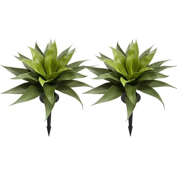 Vitalismo 26 in. Artificial Agave Plants with Ground Spike Fake Plants ...