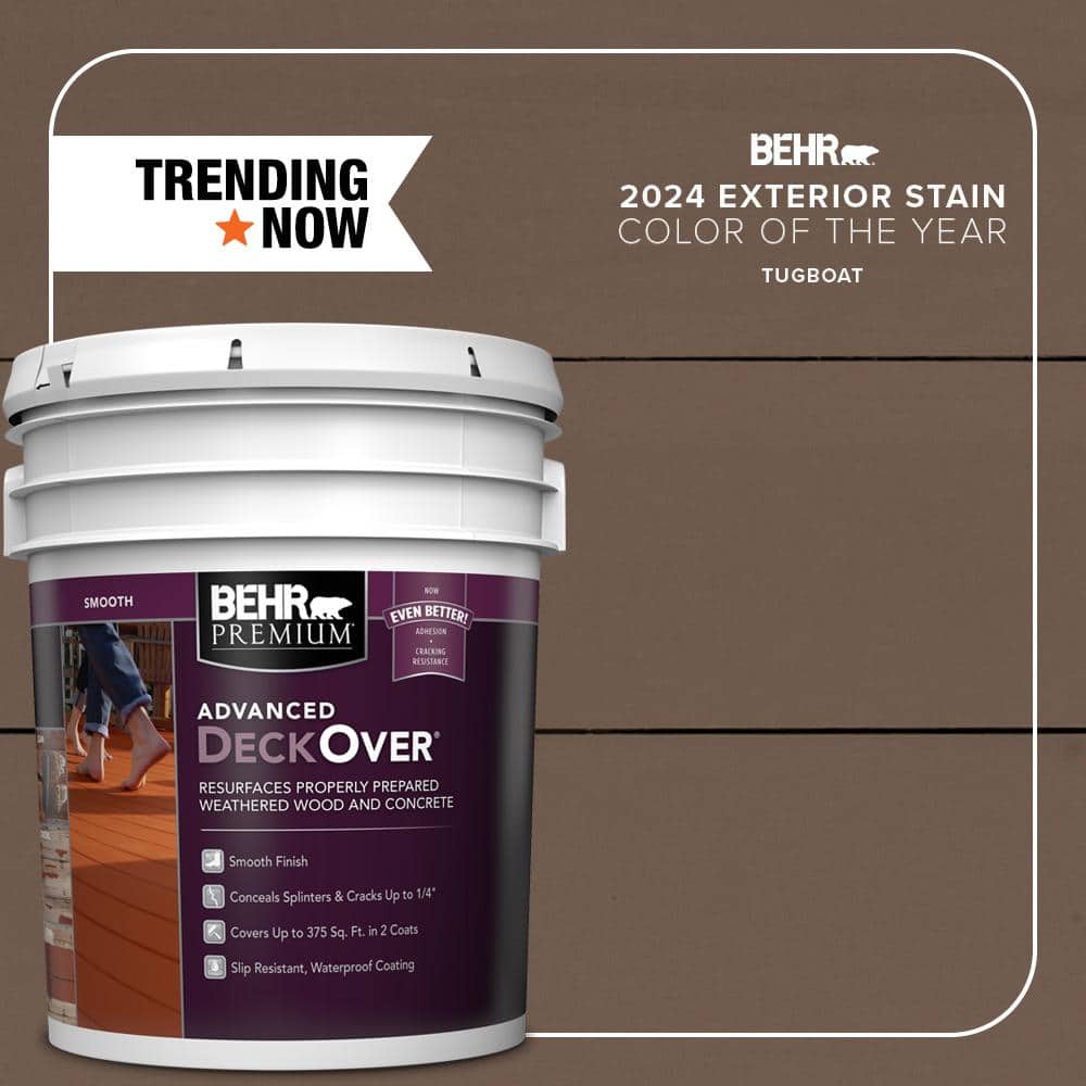 BEHR Premium Advanced DeckOver 5 gal. #SC-141 Tugboat Smooth Solid ...
