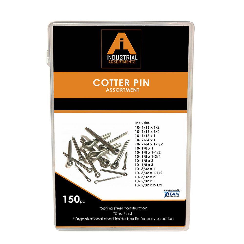 TITAN INDUSTRIAL SUPPLY 150 Piece Cotter Pin Kit SMPLCP - The Home Depot