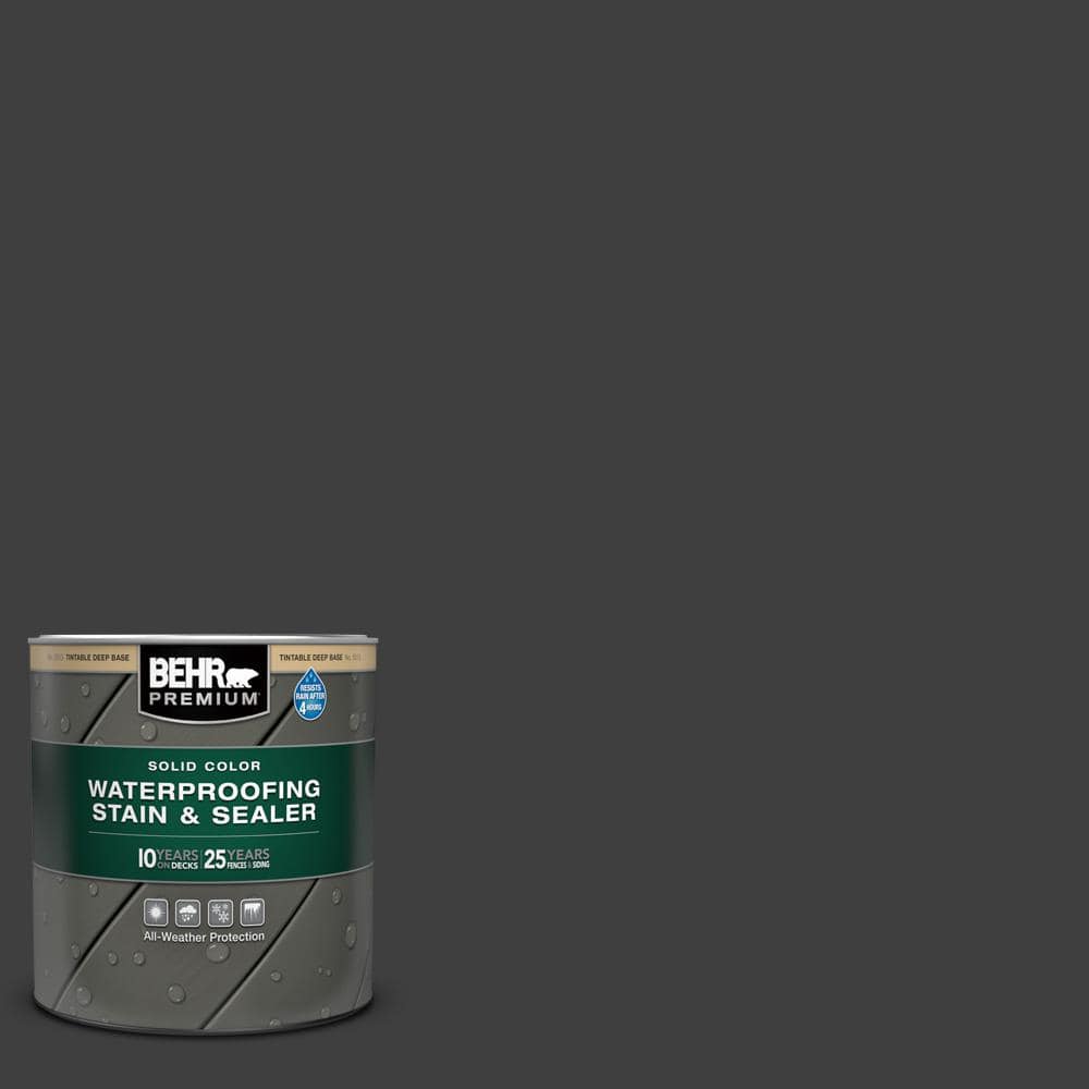 BEHR PREMIUM 1 qt. #770F-7 Beluga Solid Color Waterproofing Exterior ...